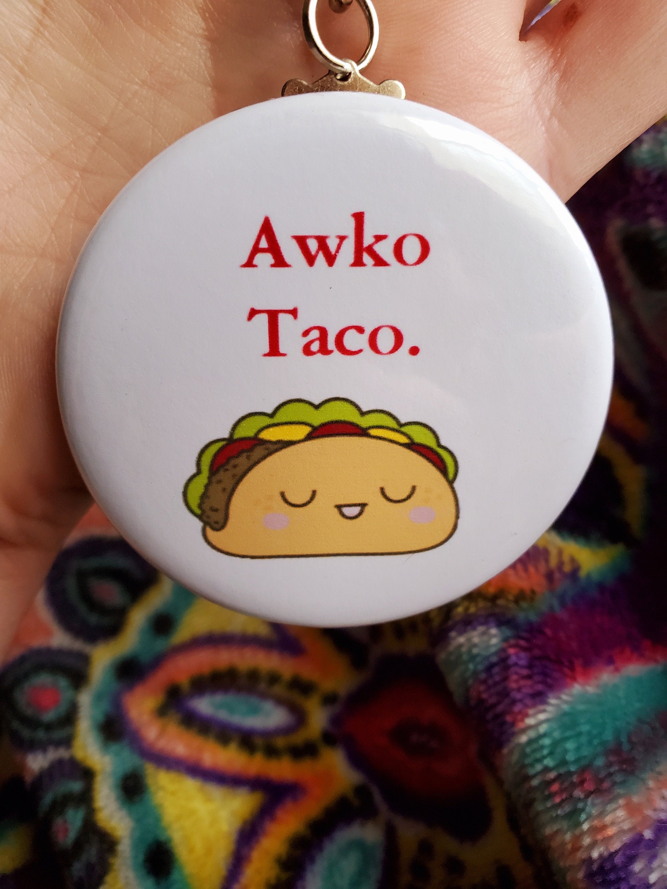 Awko Taco Funny Keychain Cute Taco Gift Taco Keychain | Etsy