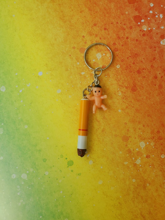 Fake Cigarette Cigarette Keychain Creepy Baby Keyring Weird - Etsy