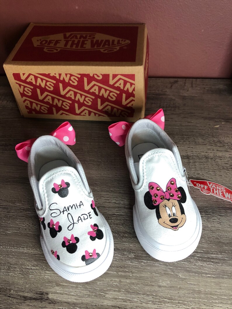 Minnie Mouse Vans - Etsy