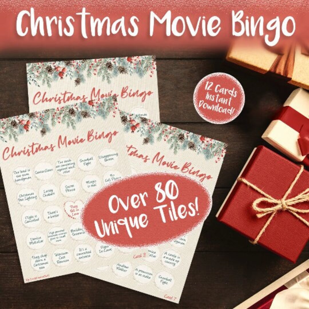 Christmas Movie Bingo Game for All Cheesy Made for TV - Etsy