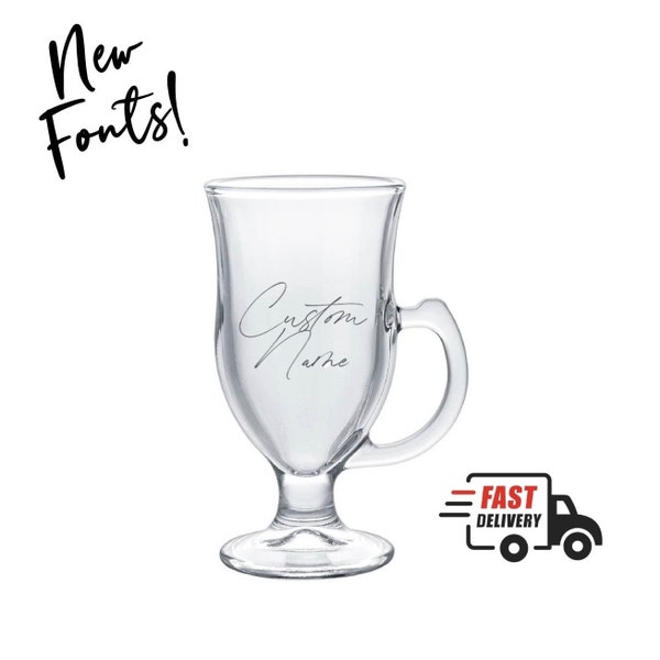 Personalized Etched Glass Cups - Etsy