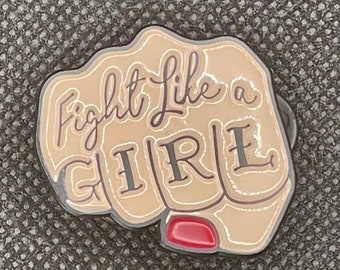 Fight Like a Girl Pin - Etsy