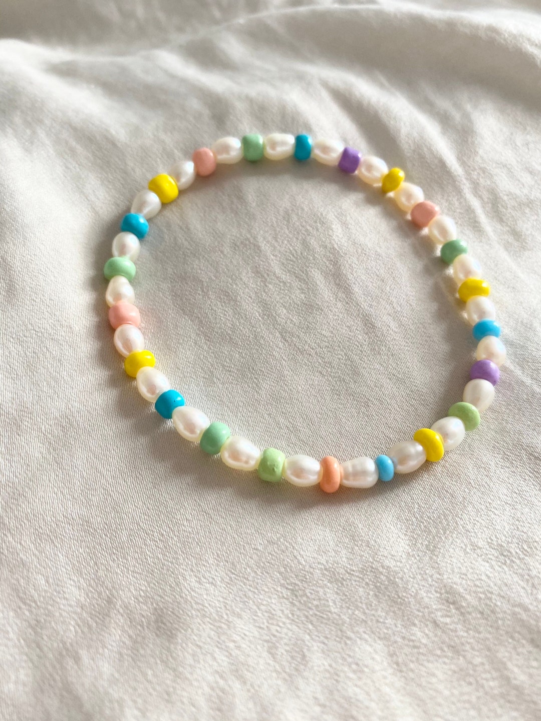 Colourful Beaded Pearl Bracelet With Freshwater Pearls personalised ...