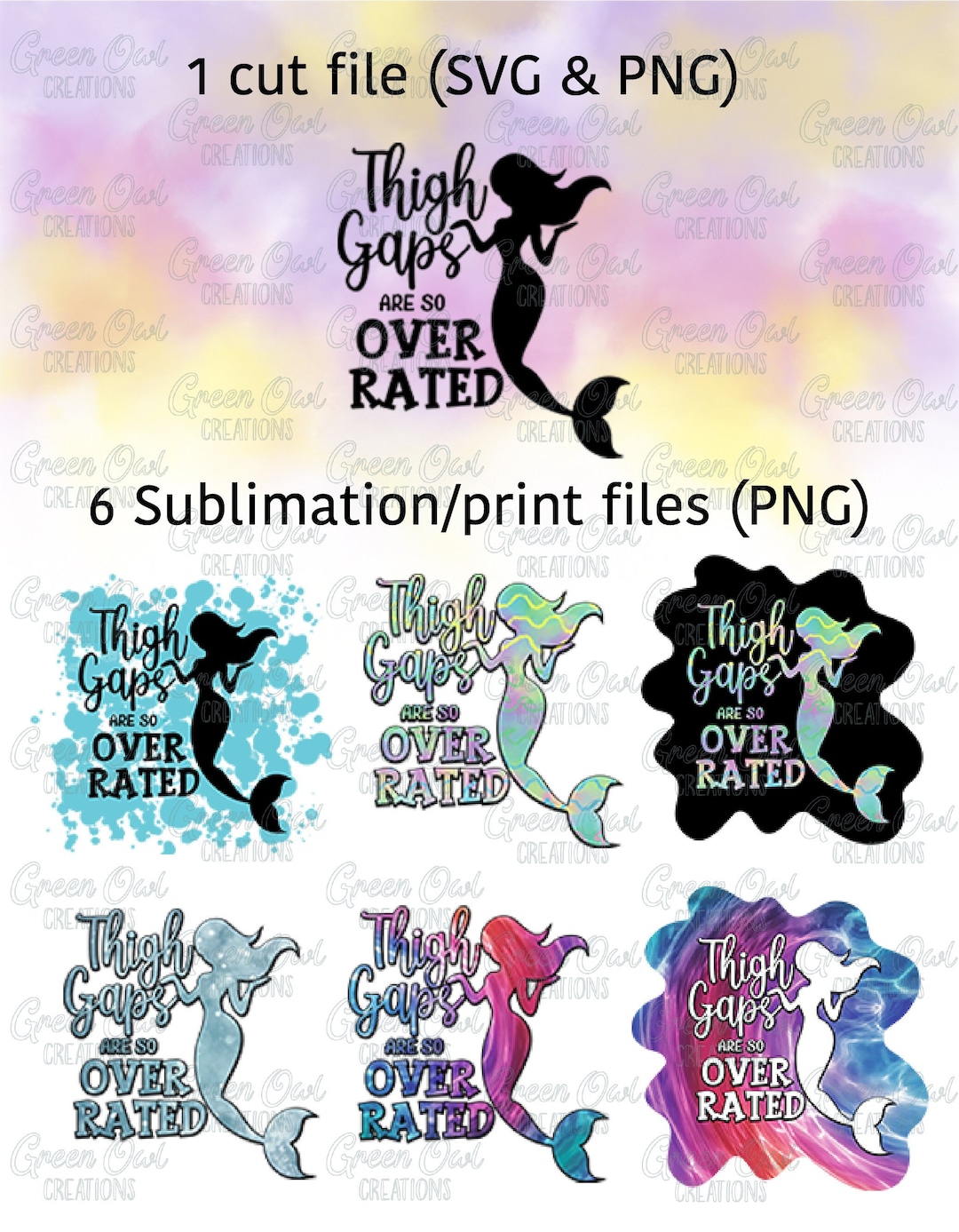 Thigh Gaps Are so Overrated Svg and Sublimation Print Bundle - Etsy