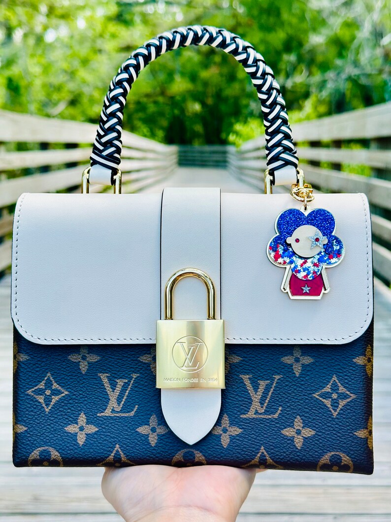 Luxury Patriotic Bag Charm/usa Flag Purse Charm/red, White & Blue Bag ...