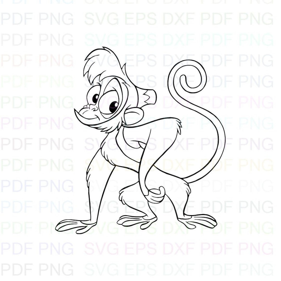 Abu_2_aladdin Outline Svg Dxf Eps Pdf Png Cricut Cutting - Etsy