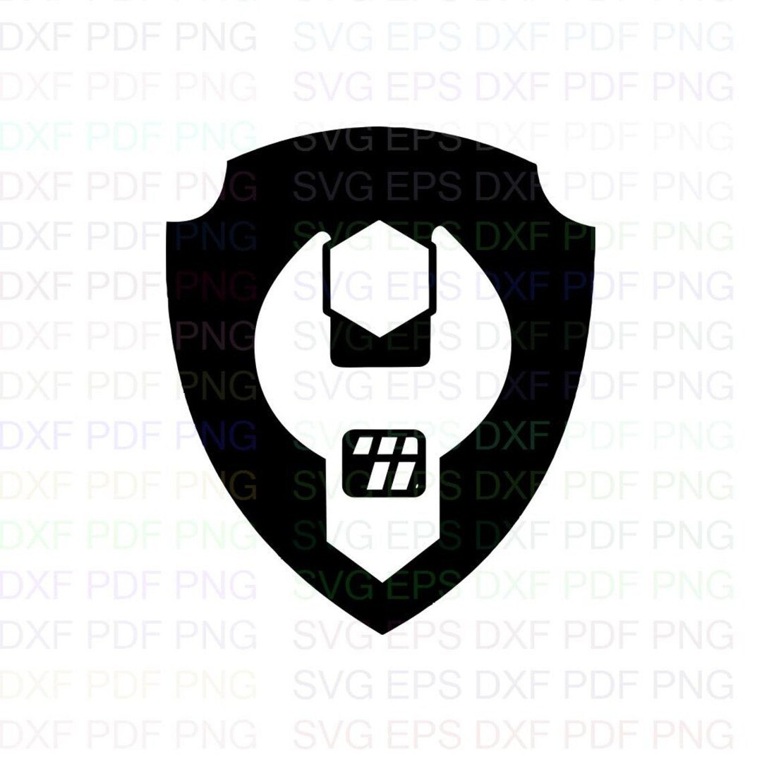 Rubble_logo_paw_patrol Outline Svg Dxf Eps Pdf Png Cricut - Etsy Australia