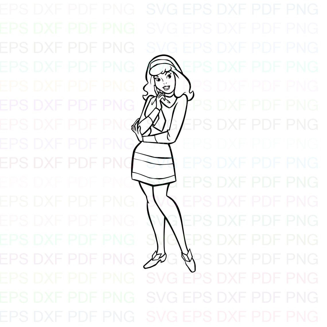 Daphneblakescoobydoo Outline Svg Dxf Eps Pdf Png Cricut Etsy