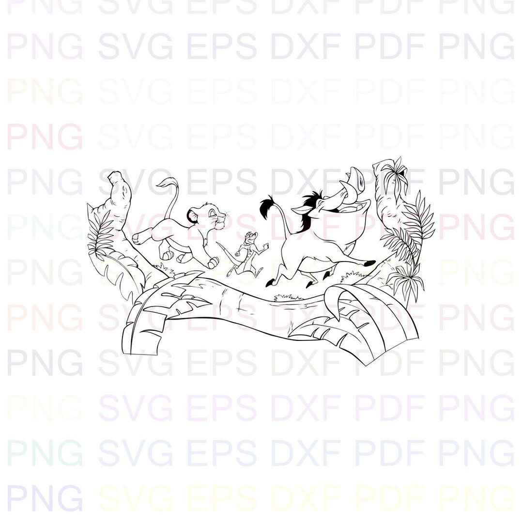 Pumbaa_timon_and_pumbaa_7 Outline Svg Dxf Eps Pdf Png Cricut - Etsy ...