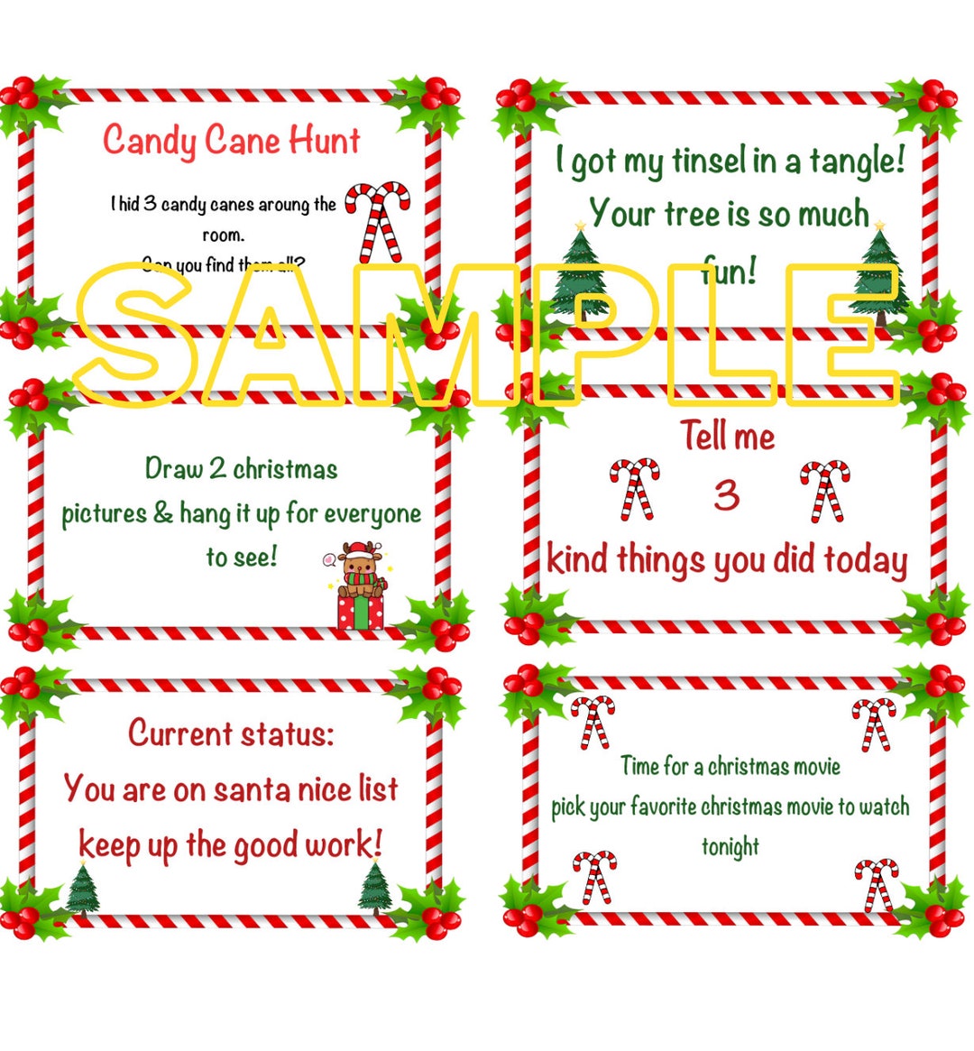 Elf Note Cards Printable Elf Note Template Personalized - Etsy