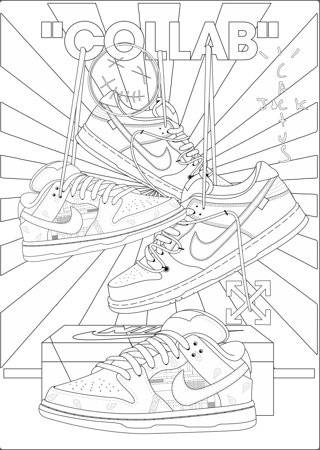 Sneaker Colouring Book - Print at Home - Etsy