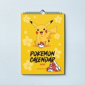 Pokémon Calendar 2025 - Print at Home - Etsy