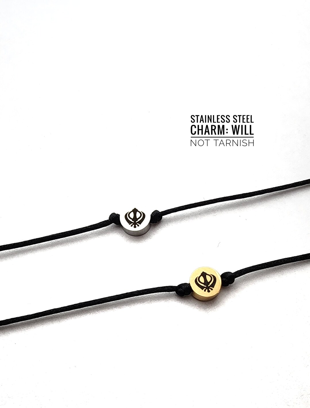 Khanda Charm, Sikhism Rakhi, Sikh Thread Bracelet for Brother, Modern ...