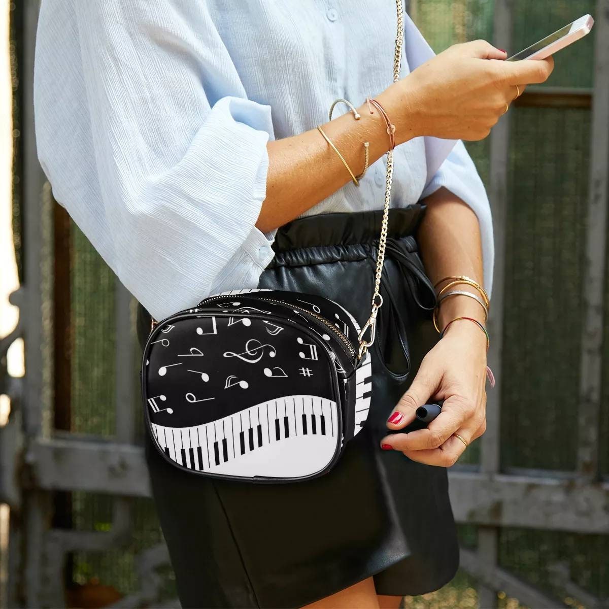 Piano Keyboard and Music Notes. Crossbody Bag for Women - Etsy