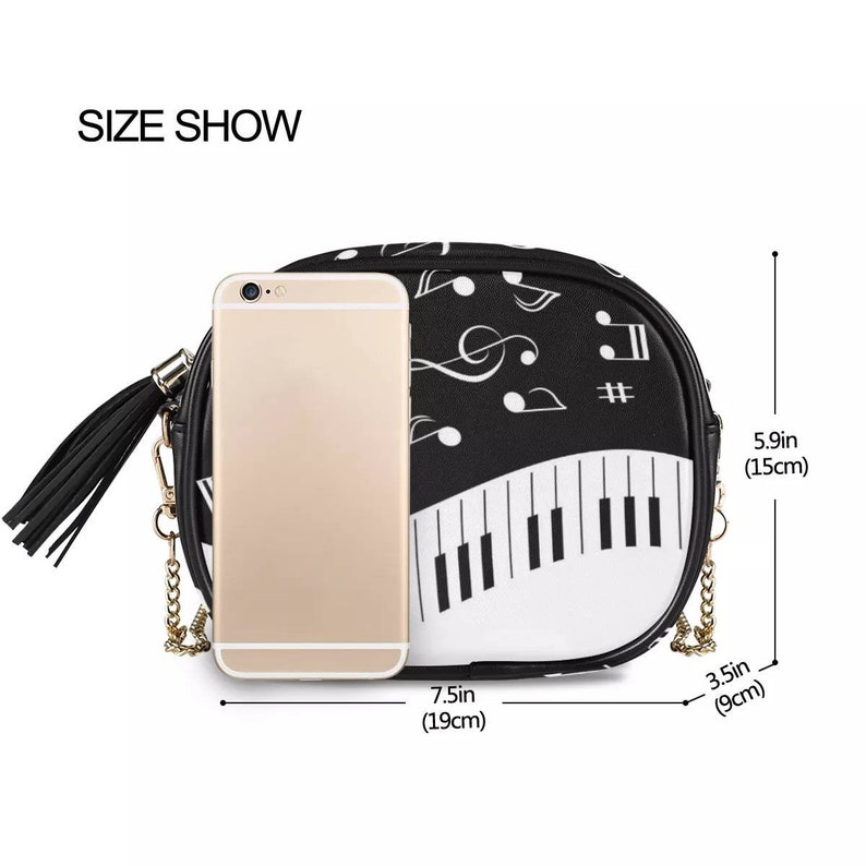 Piano Keyboard and Music Notes. Crossbody Bag for Women Shoulder Bag ...