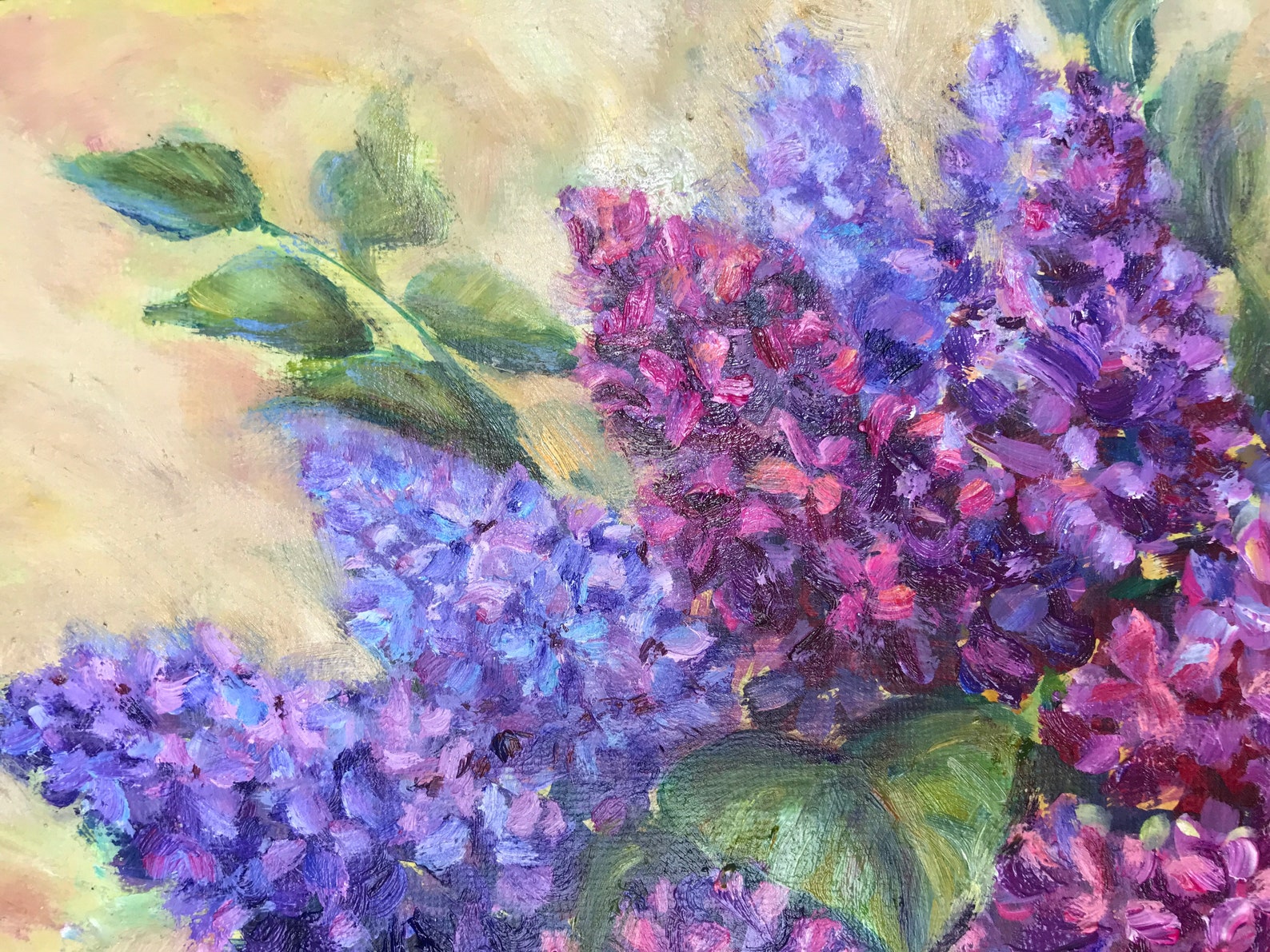 Made to Order Oil Painting Lilac Flower Wall Art Flower - Etsy
