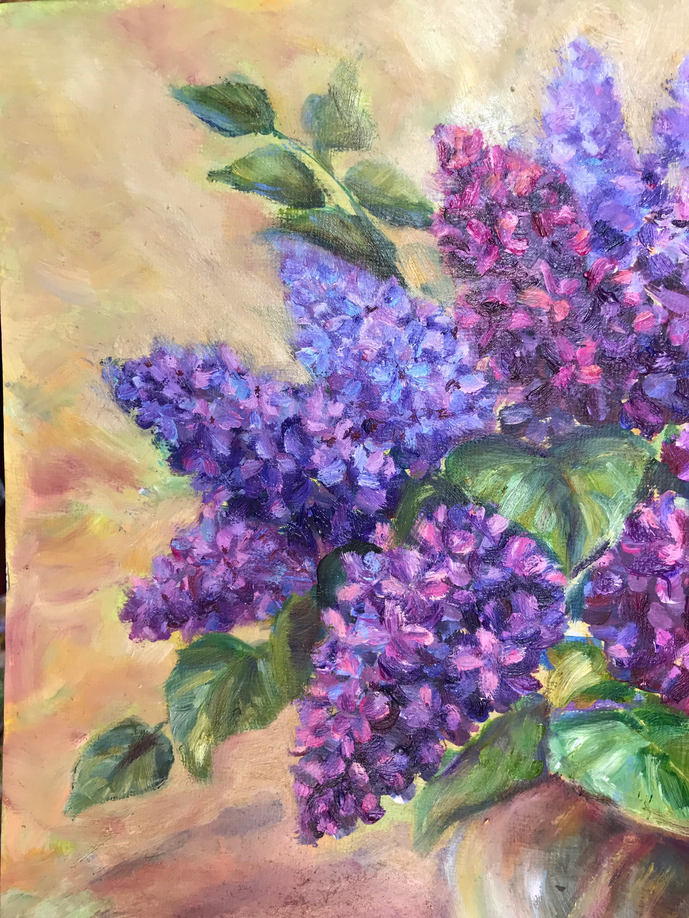 Made to Order Oil Painting Lilac Flower Wall Art Flower - Etsy