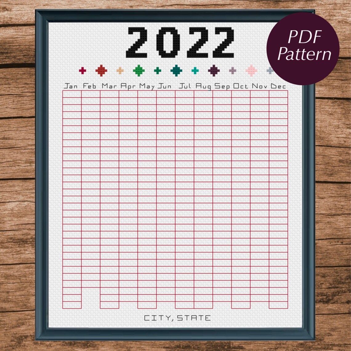 Temperature Cross Stitch PDF Pattern (includes Number and Letter Chart ...