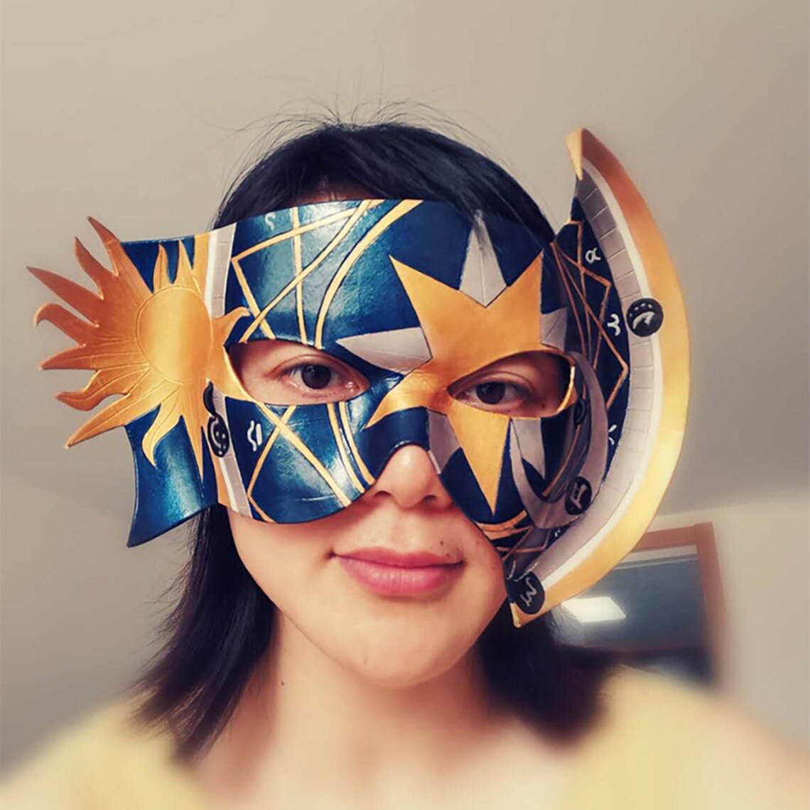 Sun Moon Star Galaxy Mask-masquerade Mask-halloween - Etsy