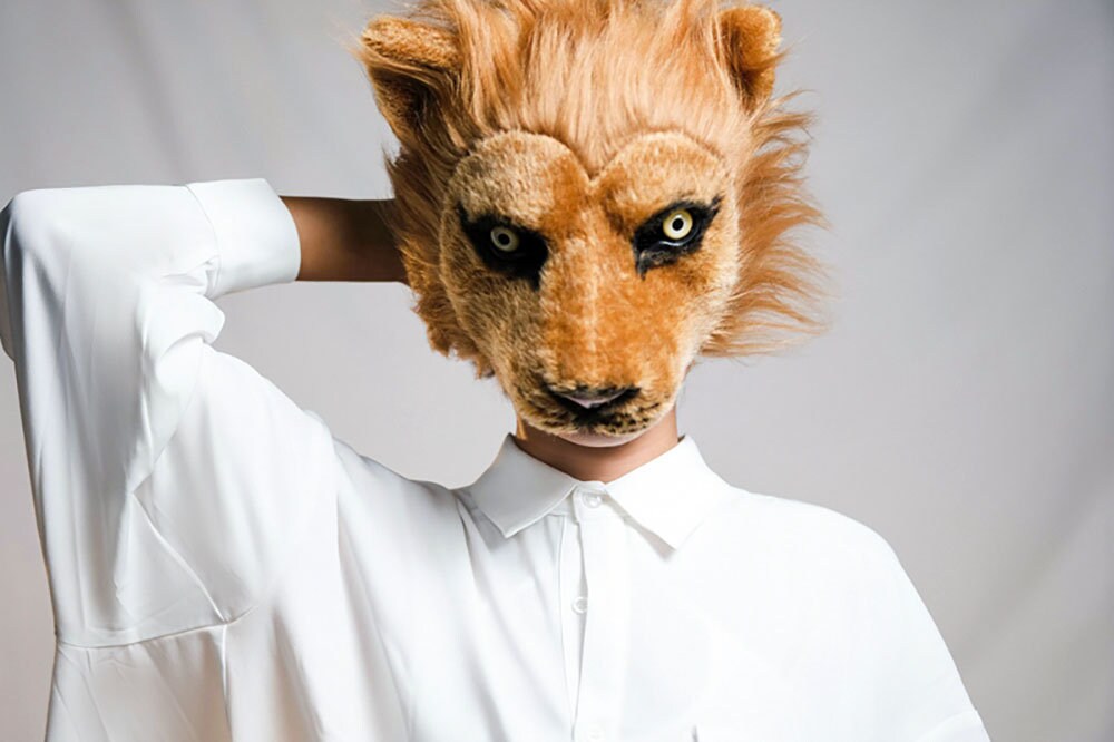 Fox Mask, White Fox Mask, Plush Mask, Animal Mask - Etsy