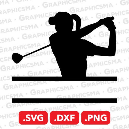 Golf SVG File Female Golfer Svg Female Golf DXF Custom Name | Etsy
