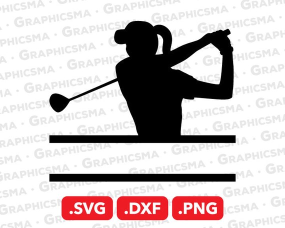 Golf SVG File Female Golfer Svg Female Golf DXF Custom Name | Etsy
