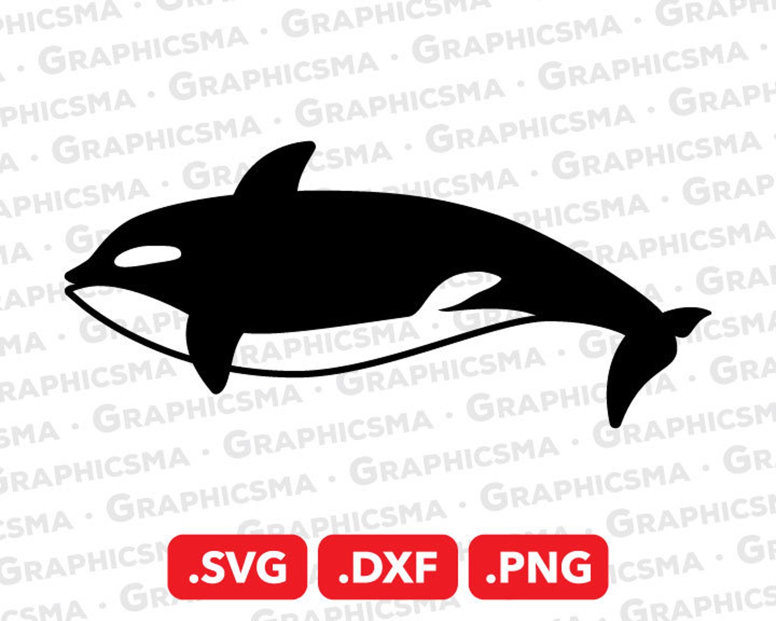 Killer Whale SVG File Killer Whale DXF Killer Whale Png | Etsy
