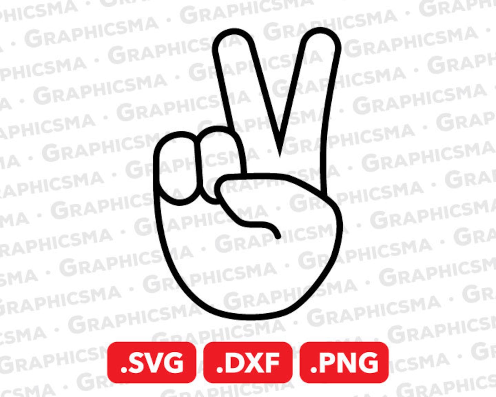 Peace Hand Sign SVG File Peace Hand Sign DXF Peace Hand Sign - Etsy