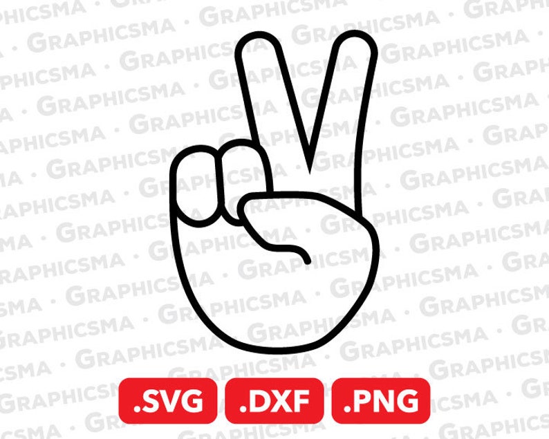 Peace Hand Sign SVG File Peace Hand Sign DXF Peace Hand Sign - Etsy
