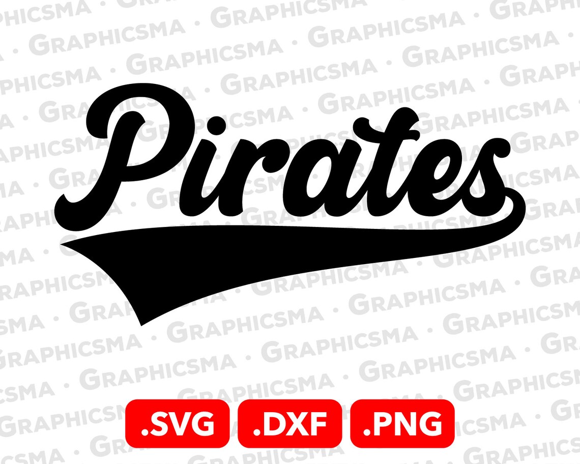 Baseball Style Name SVG File, Pirates SVG File, Pirate Cricut Baseball ...