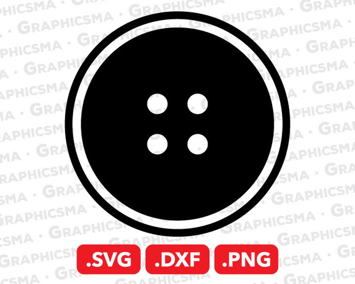 Botón SVG archivo botón de tela DXF botones de ropa botón - Etsy España