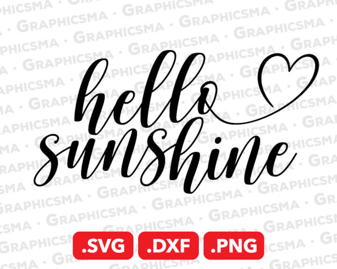 Hola Sunshine ARCHIVO SVG Hola Sunshine DXF Cut Amor Hola | Etsy