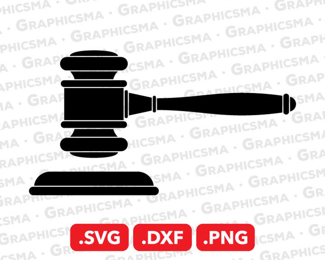 Judge Hammer SVG File, Judge Hammer DXF, Justice Hammer Judge Lawyer ...