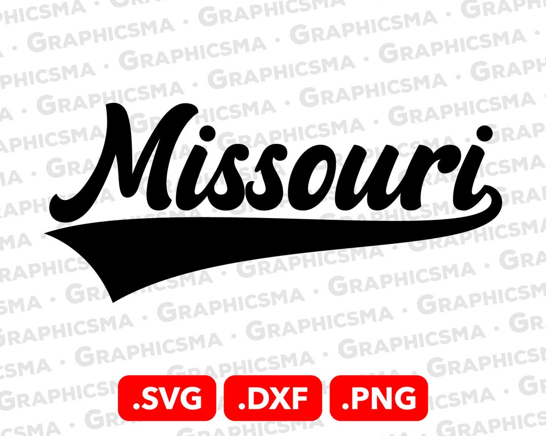 Baseball Style Name SVG File, Missouri SVG File, Cricut Baseball Ribbon ...