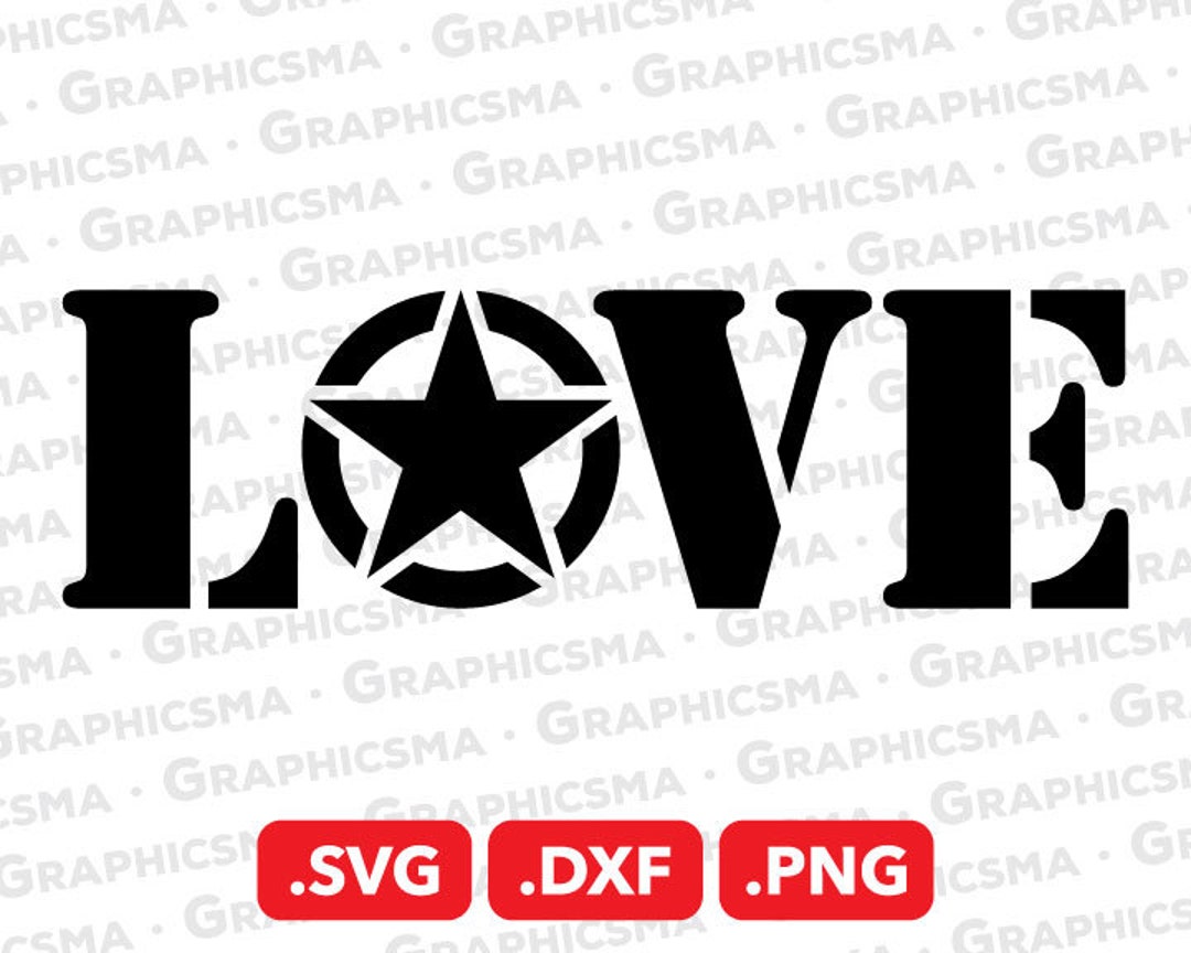 Army Love SVG File, Love Military DXF, Love Military Wife Png, Army ...