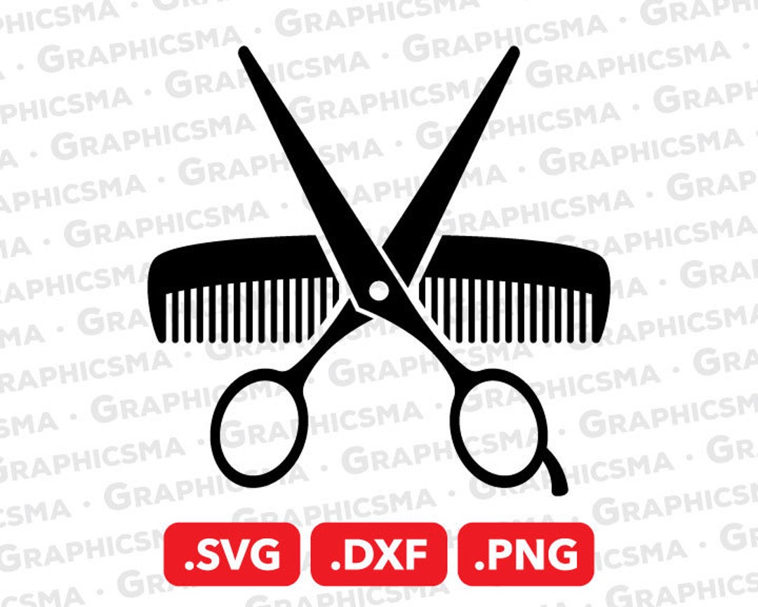 Barber SVG File, Barber DXF, Barber Salon Png, Hair Salon Scissors Comb ...