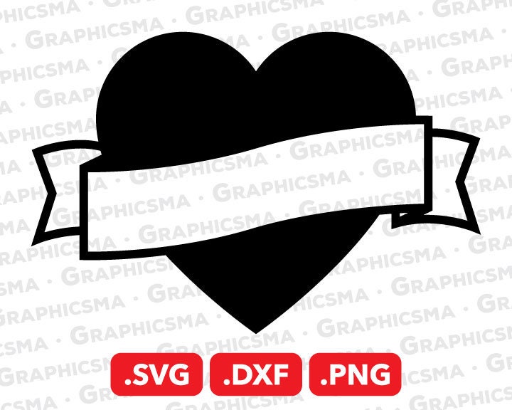 Paper Love Ribbon DXF Svg Love Ribbon Png Love Banner Svg Love Ribbon ...