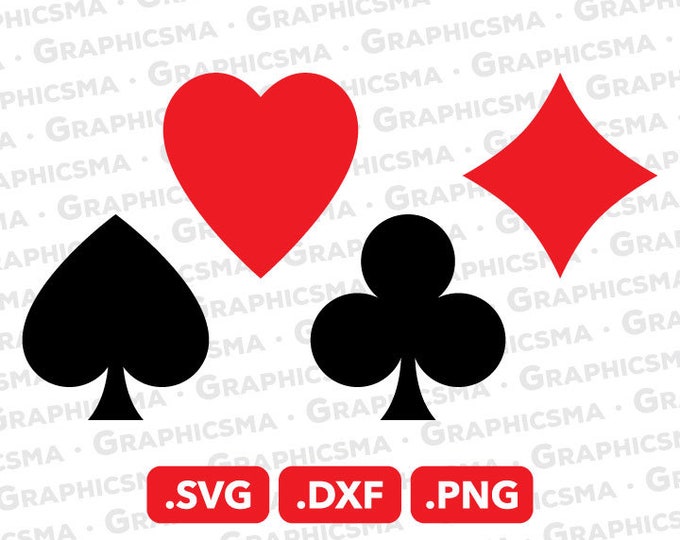 Playing Cards SVG File Playing Cards DXF Playing Cards Png - Etsy