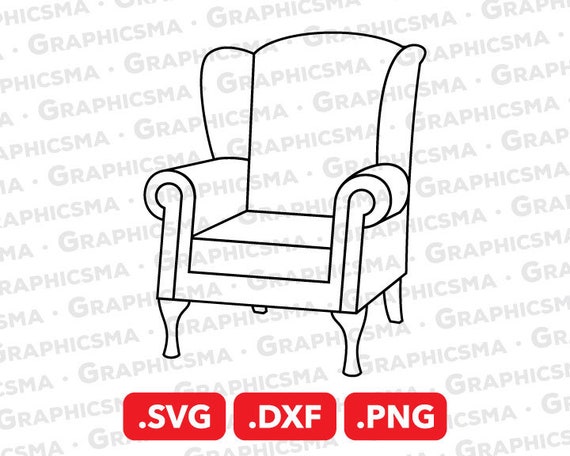 Wing Chair SVG File Wing Chair DXF Wing Chair Png Wing - Etsy Australia