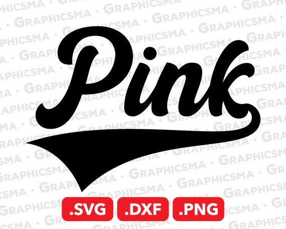 Pink SVG File Pink DXF Pink Png Baseball Style Pink Svg - Etsy