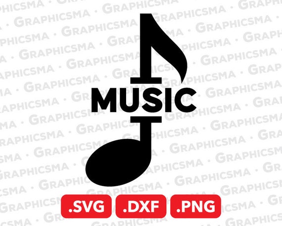 Music Logo SVG File Custom Name Music Logo DXF Crotchet Logo | Etsy