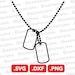 Dog Tag SVG File, Dog Tag DXF, Dog Tag Png, Dog Tags Svg, Dogtag Svg ...
