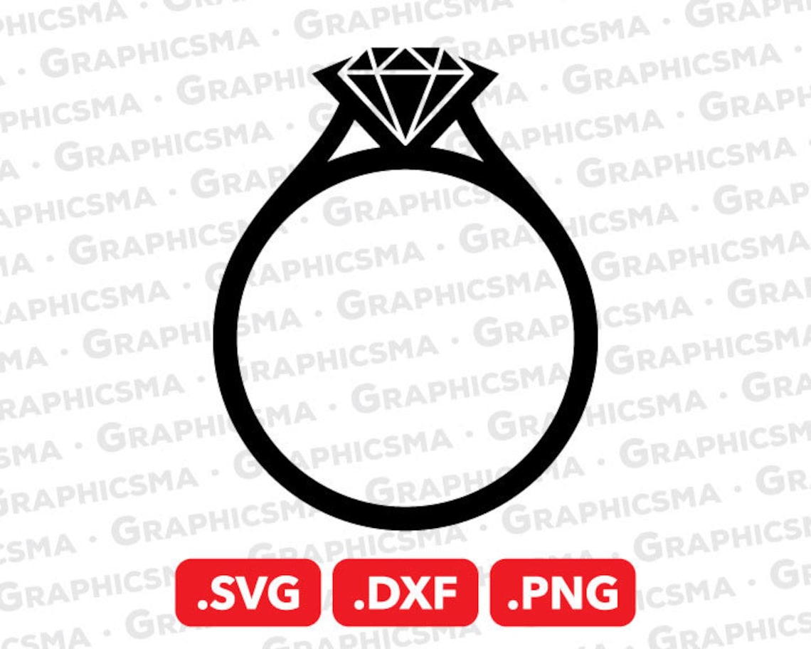 Diamond Ring SVG File Diamond Ring DXF Wedding Fiance Png - Etsy