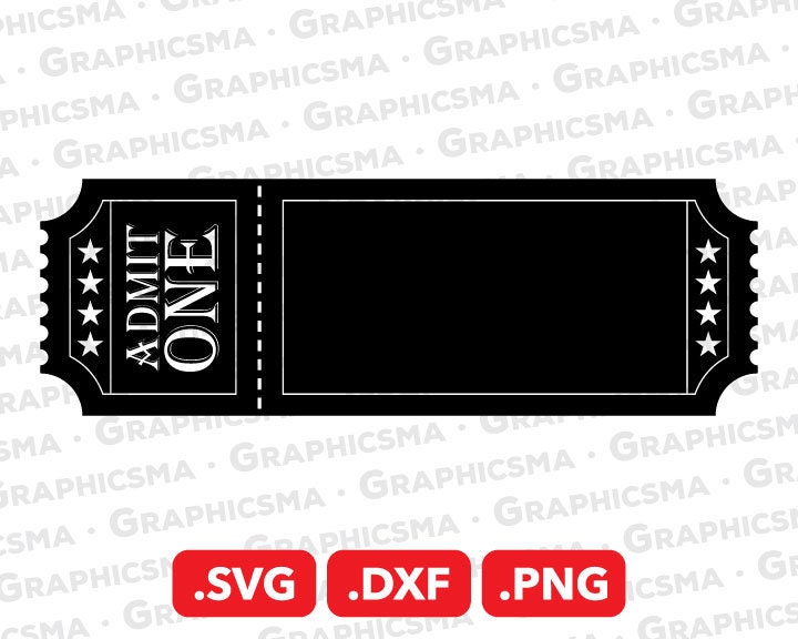 Circus Ticket SVG File Circus Ticket DXF Admit One Circus - Etsy Australia