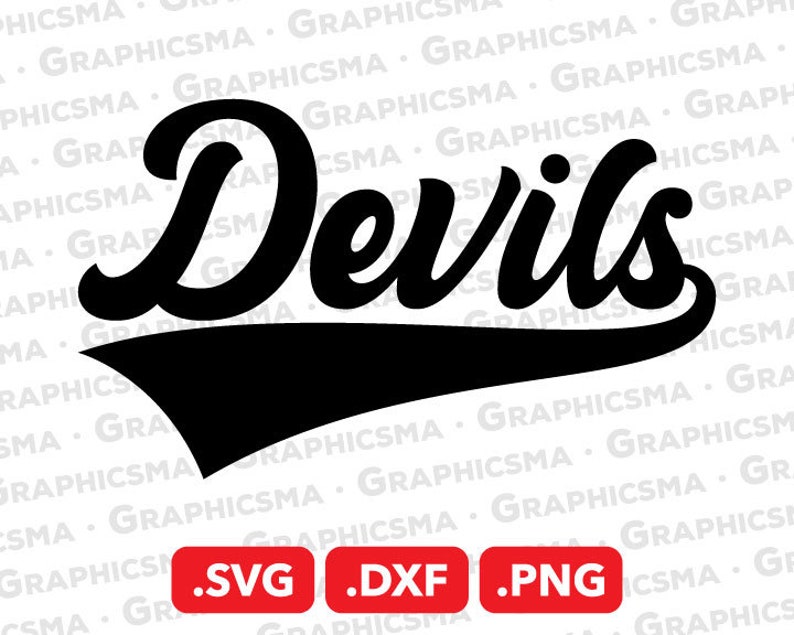 Baseball Style Name SVG File Devils SVG File Cricut Baseball - Etsy