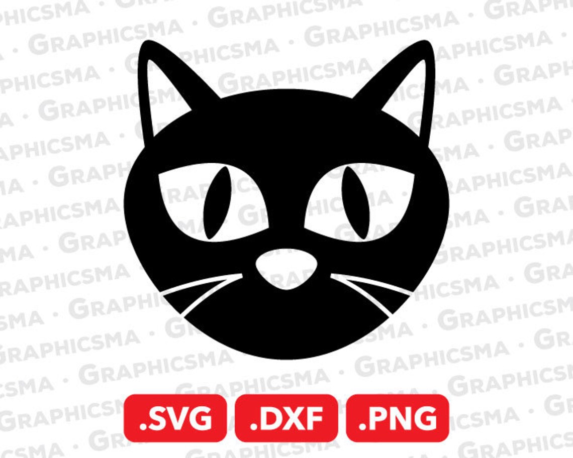 Cat SVG File Cat DXF Cat Png Cat Face Svg Kitten Svg - Etsy