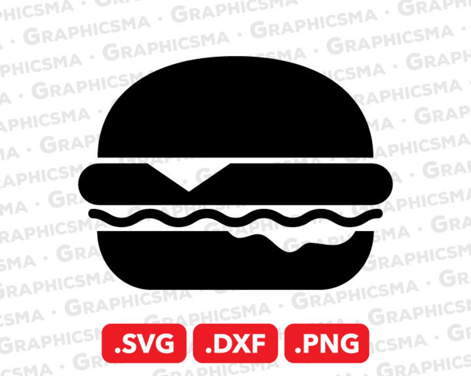 Burger SVG File Beef Burger DXF Hamburger Png Chicken | Etsy