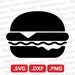 Burger SVG File, Beef Burger DXF, Hamburger Png, Chicken Burger Svg ...