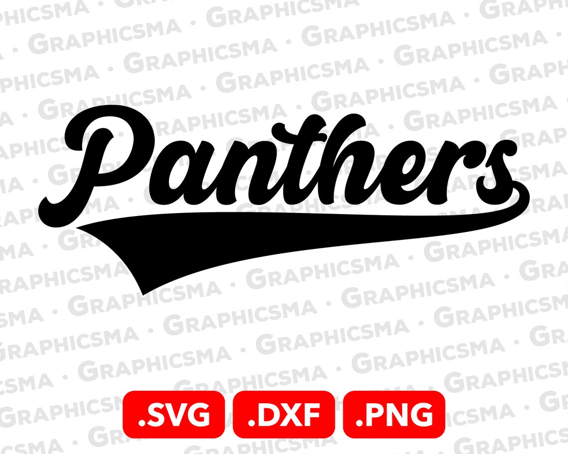 Baseball Style Name SVG File, Panthers Svg File, DXF Cricut Baseball ...