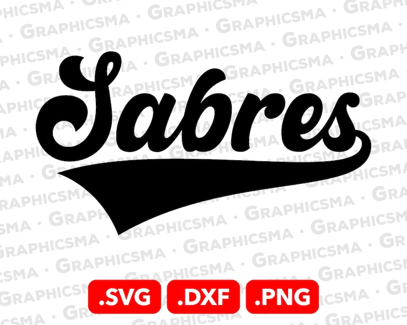 Baseball Style Name SVG File, Sabres SVG File, Cricut Baseball Ribbon ...